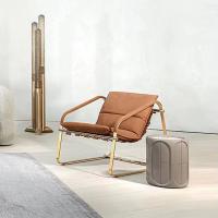 China Personalized Armrest Cushion Lounge Chair Luxury Lounge Furniture Metal Leisure for Garden for sale