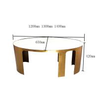 China White Natural Marble Top Coffee Table Luxury Living Room Furniture Stainless Steel Frame Storage for sale