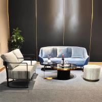 China Tempered Glass Combination Coffee Table Luxury Living Room Furniture Personalized Metal Design Light Style for sale