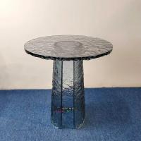 China Water Ripple Transparent Coffee Table Luxury Living Room Furniture Corner Table Designer Light Style for sale