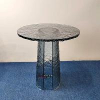 China Water Ripple Transparent Coffee Table Luxury Living Room Furniture Corner Table Designer Light Style for sale