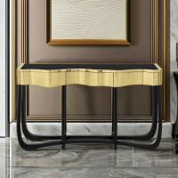 China Tempered Glass Stainless Steel Corner Table Modern Entryway Furniture Creative Customized Living Decor for sale