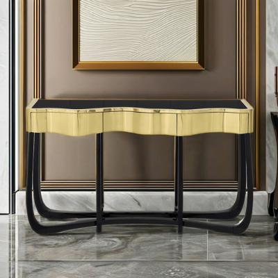 China Tempered Glass Stainless Steel Corner Table Modern Entryway Furniture Creative Customized Living Decor for sale