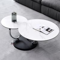 China Rotatable Splicing Design Coffee Table Luxury Living Room Furniture Stainless Steel Solid Color for sale