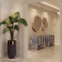 China Rome Painting Corner Table Modern Entryway Furniture Italian Designer Luxury Hotel Storage for sale