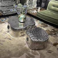 China Special Shaped Combination Coffee Table Luxury Living Room Furniture Modern Stainless Steel for sale