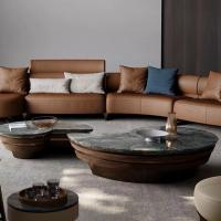 China Stone Conch Coffee Table Luxury Living Room Furniture Marble Metal Abnormality Design for sale