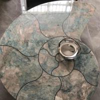 China Stone Conch Coffee Table Luxury Living Room Furniture Marble Metal Abnormality Design for sale