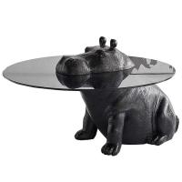 China Italian Creative Hippos Sensory Coffee Table Luxury Living Room Furniture Modern Glass for sale