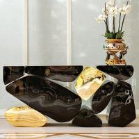 China High End Corner Table Modern Entryway Furniture Stainless Steel Light Villa Hall Decoration for sale