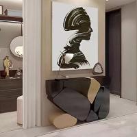 China High End Corner Table Modern Entryway Furniture Stainless Steel Light Villa Hall Decoration for sale