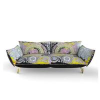 China Embroidered Italian Leather Single Person Chair Luxury Living Room Furniture Designer Sofa for sale