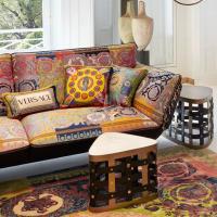 China Embroidered Italian Leather Single Person Chair Luxury Living Room Furniture Designer Sofa for sale