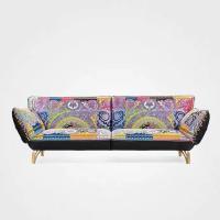 China Embroidered Italian Leather Single Person Chair Luxury Living Room Furniture Designer Sofa for sale