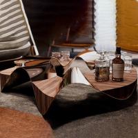 China Minimalist Custom Shaped Stainless Steel Coffee Table Luxury Living Room Furniture High End Aesthetic for sale