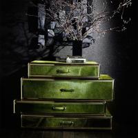 China Art Stainless Steel Corner Table Modern Entryway Furniture Italian Luxury Designer Horsehair Drawer for sale