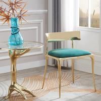 China Velvet Personalized Living Room Chair Luxury Lounge Furniture Pure Copper Art Dining for Villa for sale