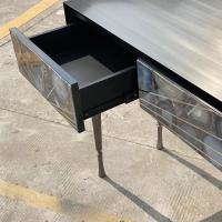 China Natural Agate Handmade Corner Table Modern Entryway Furniture Italian Luxury Stainless Steel for Villa for sale