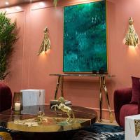 China Copper Corner Table Modern Entryway Furniture Italian Designer Creative Brass Marble Luxury for sale