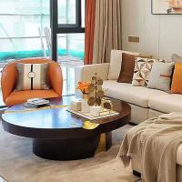 China Solid Wood Crack Coffee Table Luxury Living Room Furniture Small Modern Style for sale