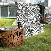 China Italian Stainless Steel Coffee Table Luxury Living Room Furniture Modern Creative Hollow Glass for sale