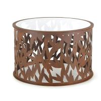 China Italian Stainless Steel Coffee Table Luxury Living Room Furniture Modern Creative Hollow Glass for sale