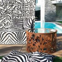 China Italian Stainless Steel Coffee Table Luxury Living Room Furniture Modern Creative Hollow Glass for sale