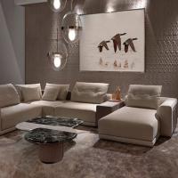 China Genuine Leather Modular Sectional Sofa Luxury Living Room Furniture Soft Cushion Upholstery for sale