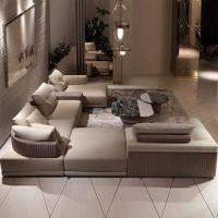 China Genuine Leather Modular Sectional Sofa Luxury Living Room Furniture Soft Cushion Upholstery for sale