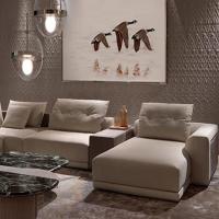 China Genuine Leather Modular Sectional Sofa Luxury Living Room Furniture Soft Cushion Upholstery for sale