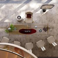 China Piano Keys Acrylic Coffee Table Luxury Lounge Furniture Metal Steel Advanced for Living Room for sale