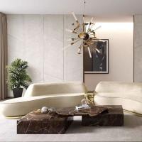 China Natural Stone Splicing Stainless Steel Coffee Table Luxury Living Room Furniture Advanced Sense for sale