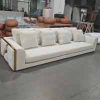 China Metal Frame Module Sofa Luxury Living Room Furniture Combination Light Luxury Villa Fabric for sale