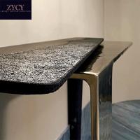 China Ultra Narrow Solid Wood Console Table Modern Entryway Furniture Italian Convertible Stainless Frame for sale