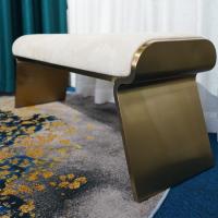 China Leather Long Low Bed End Stool Luxury Living Room Furniture Entry Bedroom Design for sale