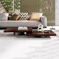China Bespoke Square Coffee Table Luxury Living Room Furniture Stainless Steel High Low Combination for sale
