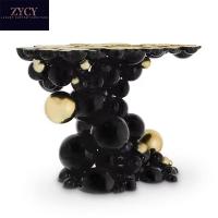 China Bubble Shape Art Stainless Steel Table Modern Entryway Furniture Foam Carved Creative for sale