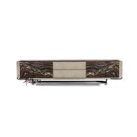 China Rock Plate Nordic Stainless Steel TV Cabinet Luxury Living Room Furniture Modern Storage for sale