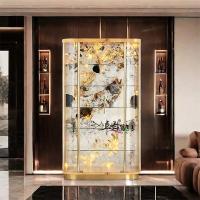 China Pixels Mosaic Stainless Steel Base Wine Cabinet Modern Storage Design Home for sale