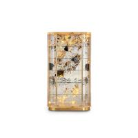 China Pixels Mosaic Stainless Steel Base Wine Cabinet Modern Storage Design Home for sale