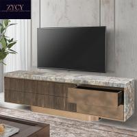 China Wooden Locker Marble TV Cabinet Accent Decor Hotel Apartment Home Design for sale