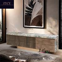 China Wooden Locker Marble TV Cabinet Accent Decor Hotel Apartment Home Design for sale