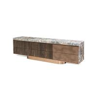 China Wooden Locker Marble TV Cabinet Accent Decor Hotel Apartment Home Design for sale