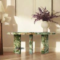 China Advanced Marble Corner Table Modern Entryway Furniture Art Creative for High End Living Room for sale