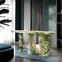 China Advanced Marble Corner Table Modern Entryway Furniture Art Creative for High End Living Room for sale