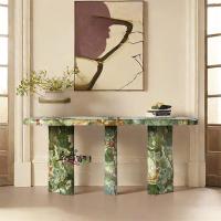 China Advanced Marble Corner Table Modern Entryway Furniture Art Creative for High End Living Room for sale