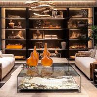 China Modern Bespoke Marble Tea Table Creative Square Glass Coffee Table Advanced Sense for sale