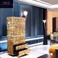 China Pixel Designer Solid Oak Wood Wine Cabinet Creative Space Saving Storage for sale