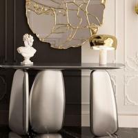China Italian Modern Gold Corner Table Advanced Sense for Living Room Villa Hotel for sale
