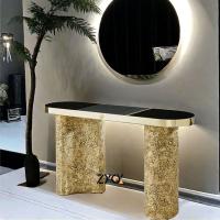 China Personalized Designer Style Creative Marble Corner Table Home Entryway Modern for sale